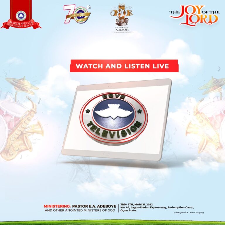 WATCH RCCG CHURCH SERVICE LIVE BROADCAST