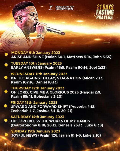 Streams Of Joy Annual 21 Days Fasting And Prayer January 2023 All Details