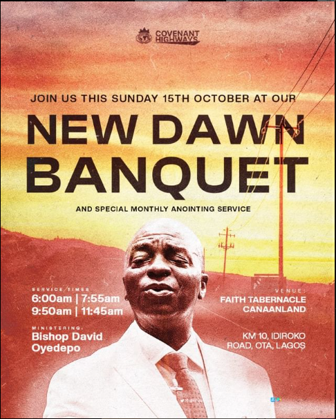 NEW DAWN BANQUET SERVICE - WINNERS CHAPEL SUNDAY SERVICE LIVE BROADCAST